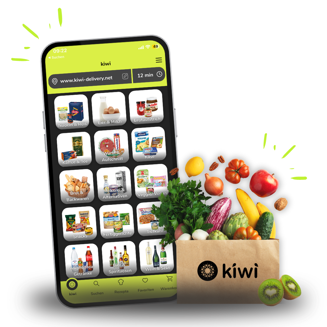 Kiwi Delivery – Lebensmittel liefern lassen.